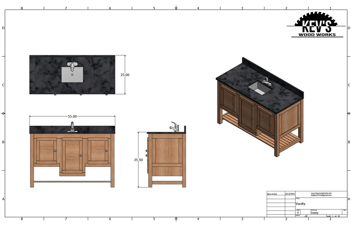 Bathroom Vanity Plan – Kevs Woodworks
