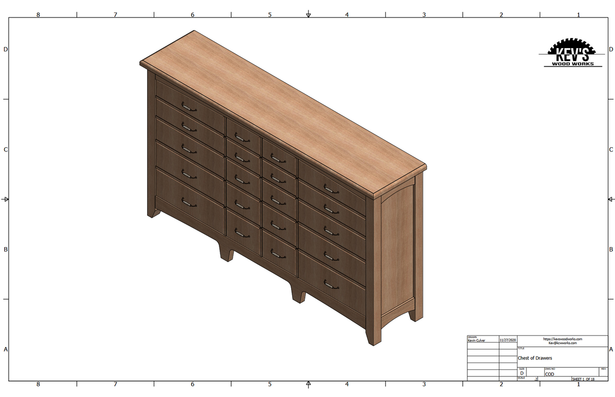 Master Bedroom Chest of Drawers Plan – Kevs Woodworks